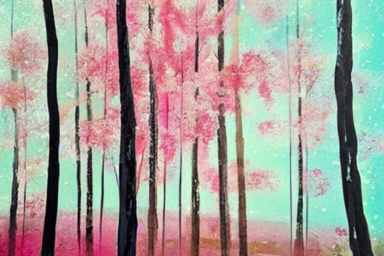 Step-by-Step Tutorial: How to Create a Stunning Pink Forest Painting