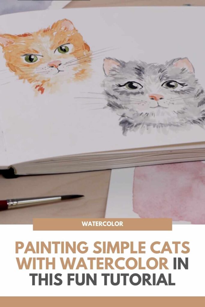 Painting Simple Cats with Watercolor in this Fun Tutorial