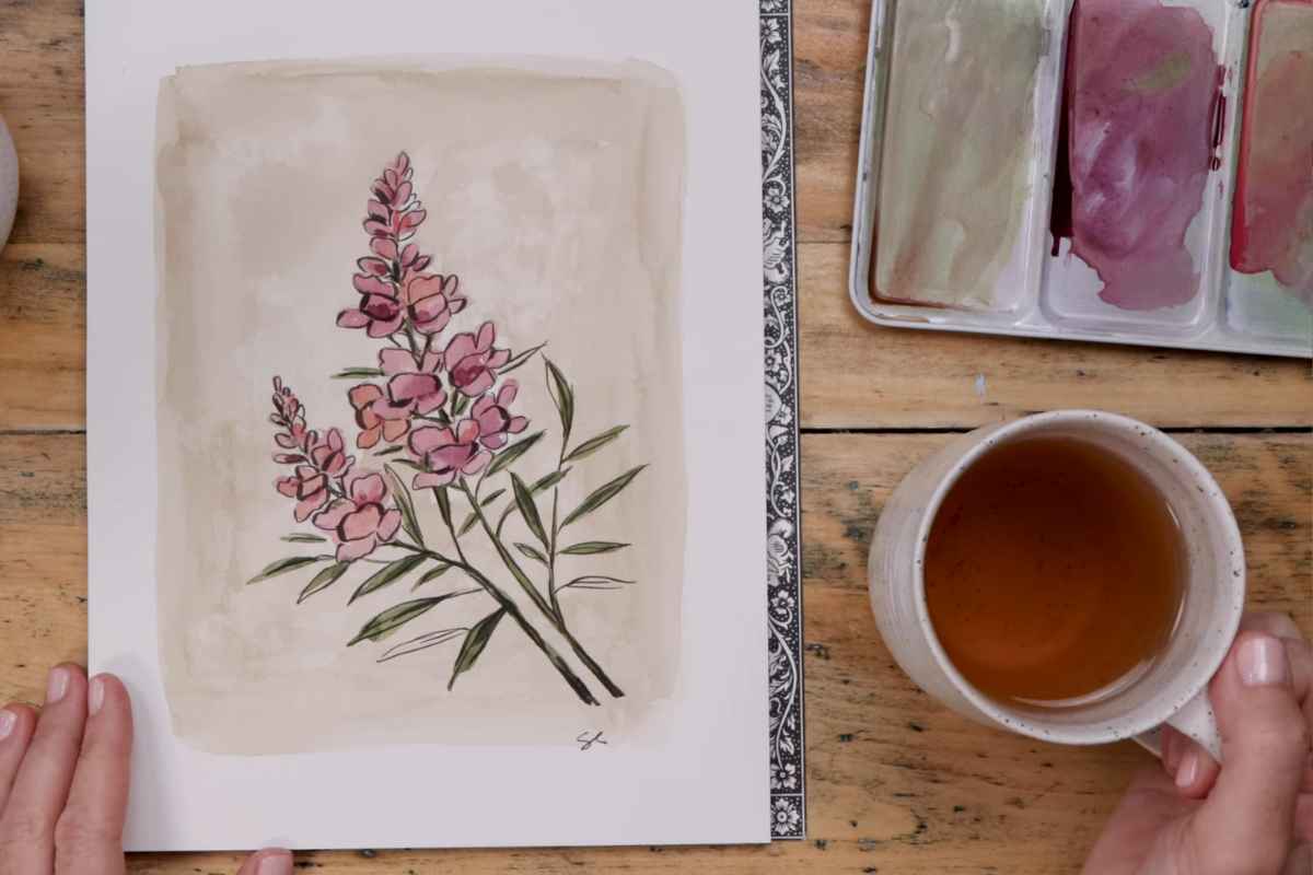 How to Paint a Watercolor Snapdragon – Urbaki Art