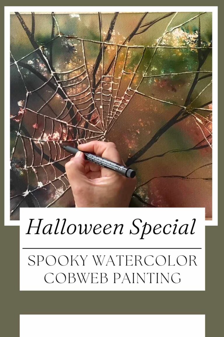 Halloween Special: Spooky Watercolor Cobweb Painting
