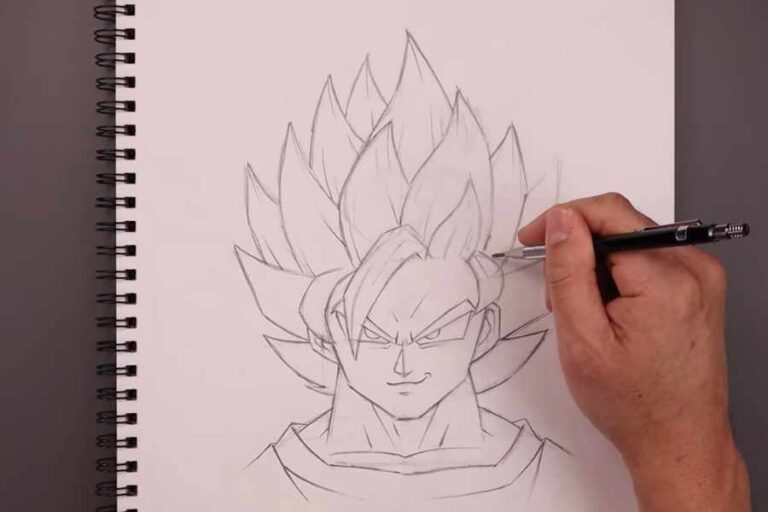 How to Draw Super Saiyan Goku from Dragon Ball Z