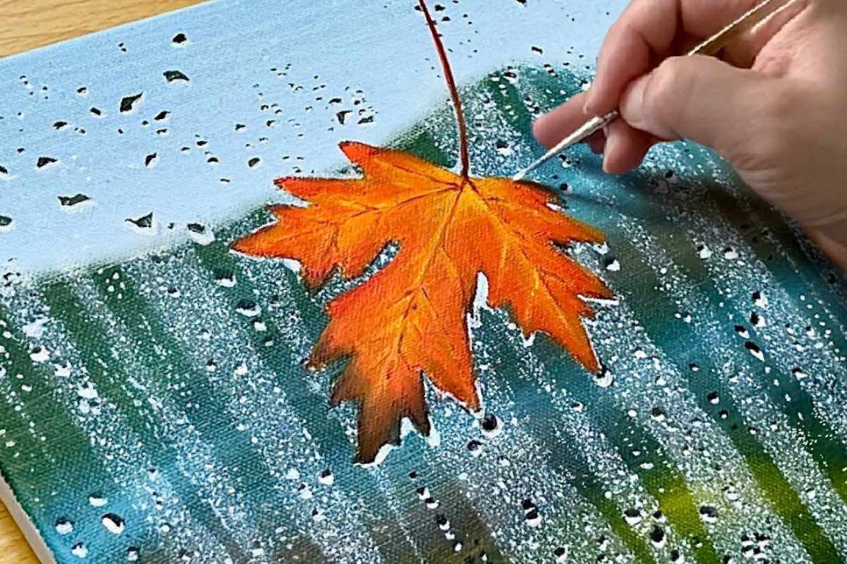 Painting an Autumn Rain Landscape in Acrylic: A Beginner's Guide
