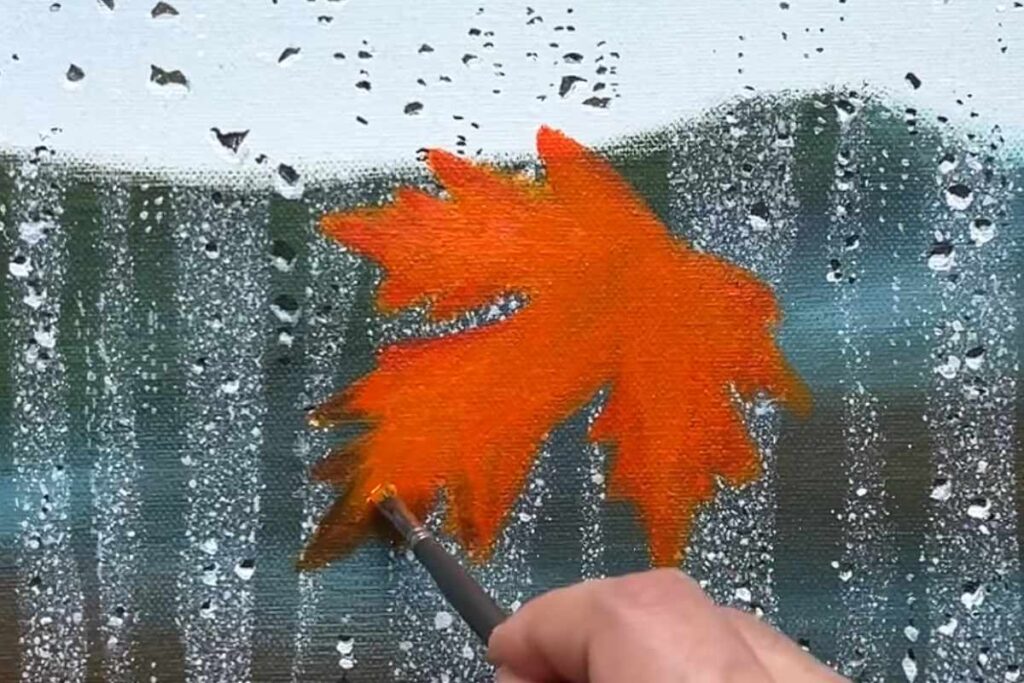 Painting an Autumn Rain Landscape in Acrylic: A Beginner's Guide