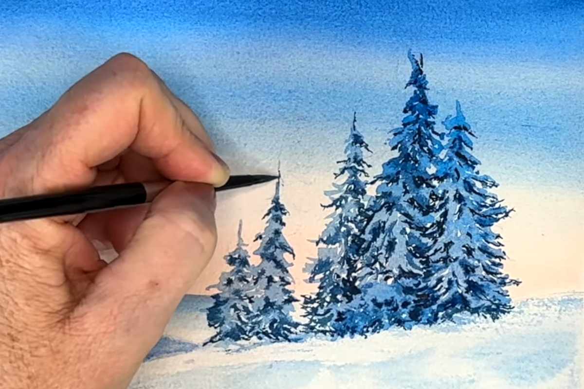 A Step-by-Step Guide to Painting Winter Trees in Watercolor – Urbaki Art