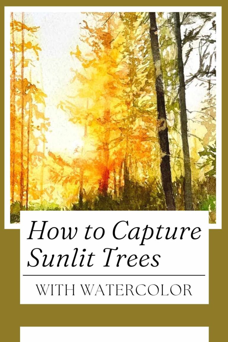 How to Capture Sunlit Trees with Watercolor
