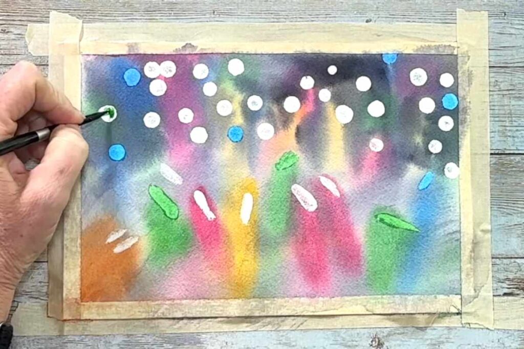 Step into the Season with Watercolor Magic: Christmas Lights Tutorial