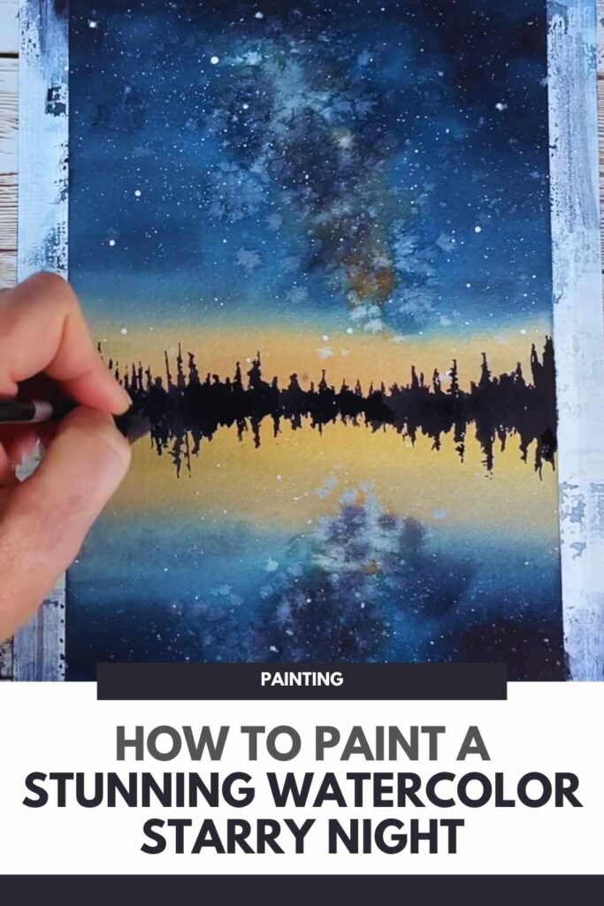 How to Paint a Stunning Watercolor Starry Night