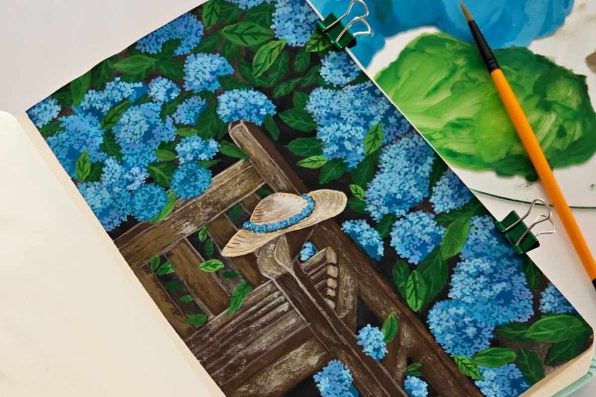 Step-by-Step Guide to Gouache Hydrangea Painting – Urbaki Art