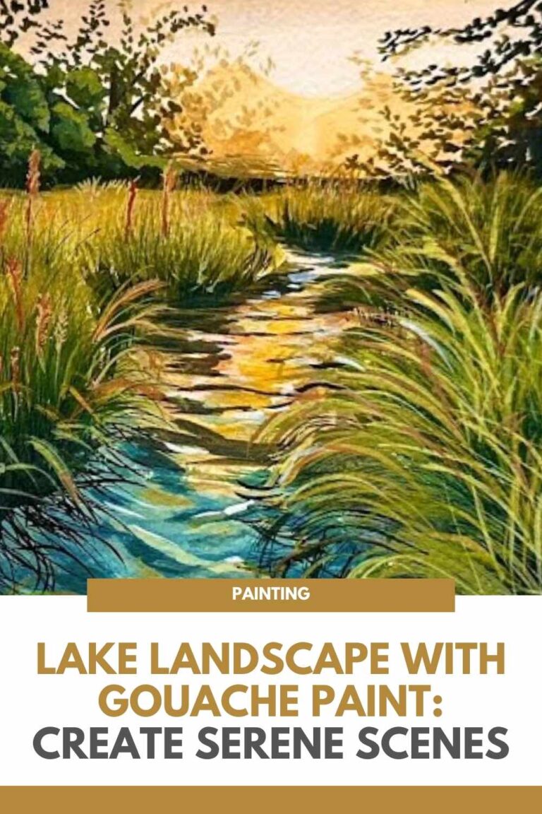 Lake Landscape with Gouache Paint: Create Serene Scenes