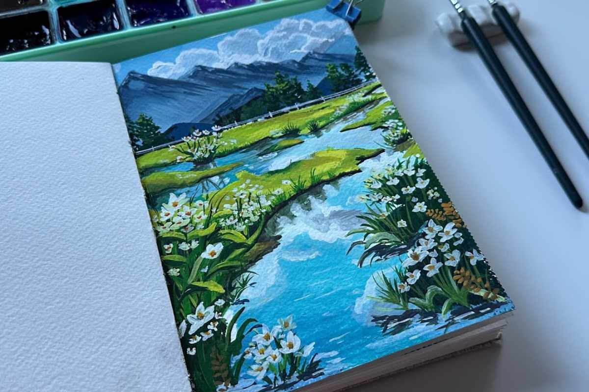 Easy Gouache Landscape Painting: Simple Techniques and Tips