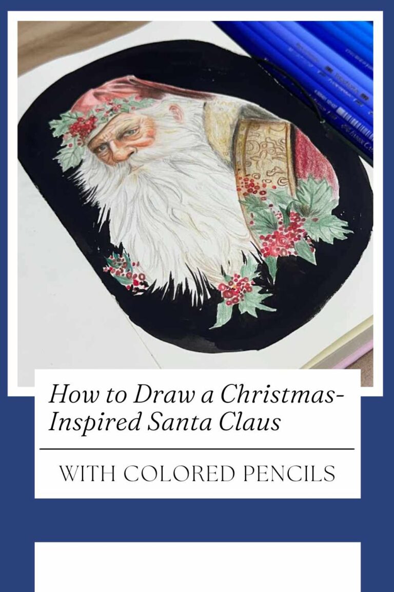 How to Draw a Christmas-Inspired Santa Claus with Colored Pencils
