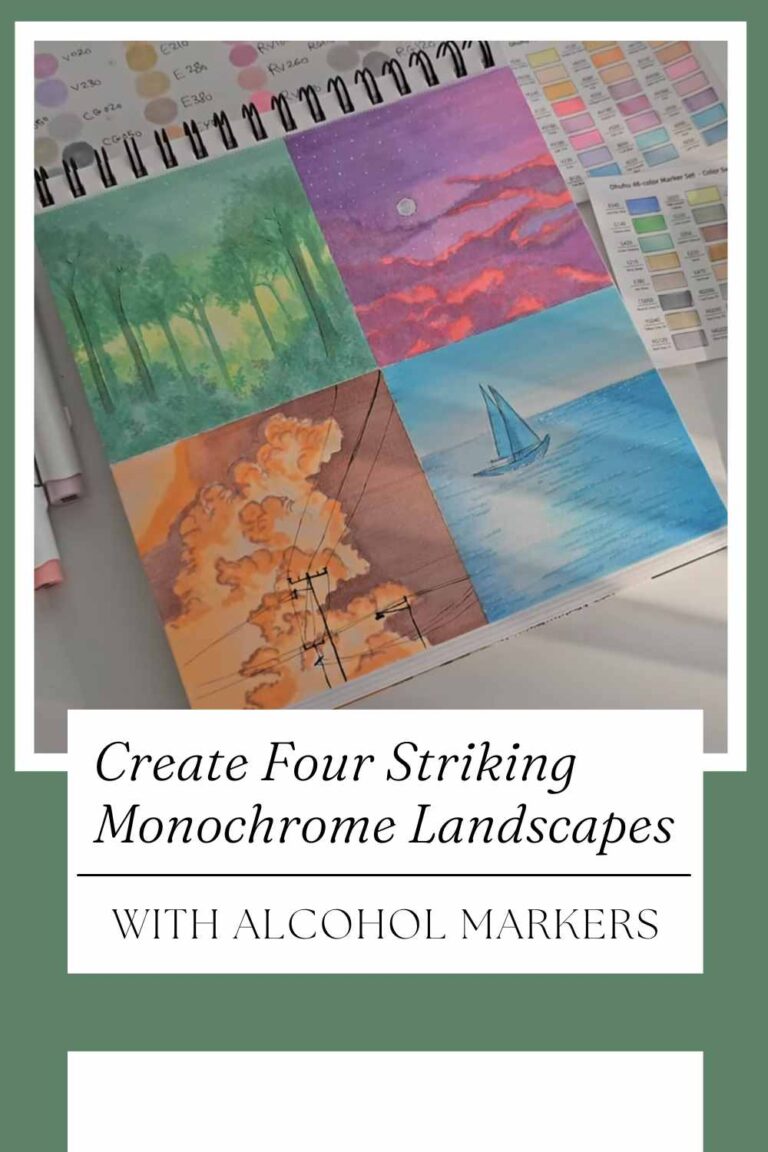 Create Four Striking Monochrome Landscapes with Alcohol Markers ...
