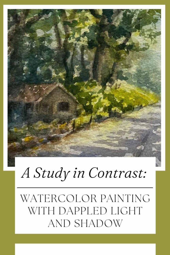 A Study in Contrast: Watercolor Painting with Dappled Light and Shadow ...