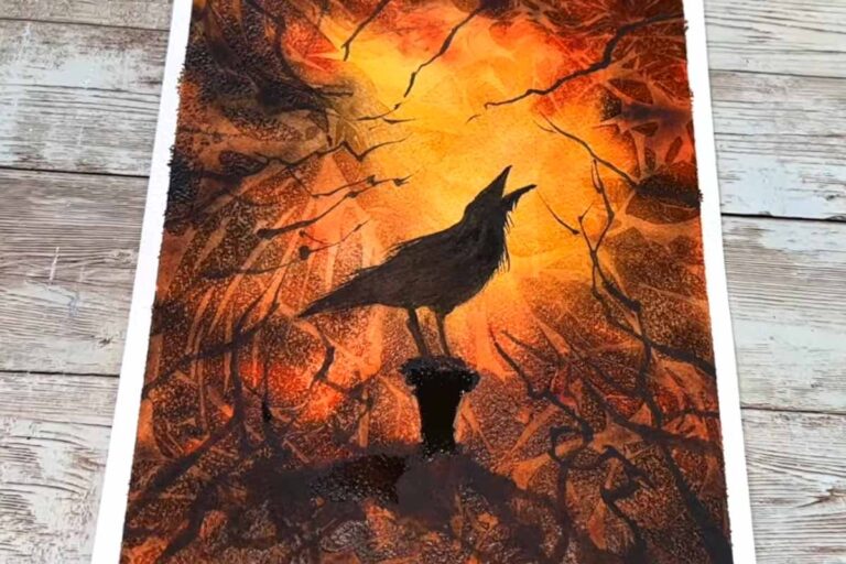 How to Paint a Creepy Raven in Watercolor: Easy Tutorial for Beginners