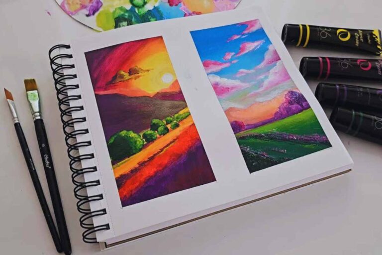 Learn to Paint Two Beautiful Acrylic Landscapes on Paper