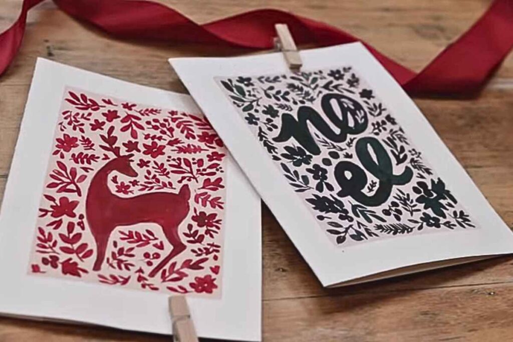 DIY Watercolor Christmas Cards: Folk Art Florals Made Easy – Urbaki Art