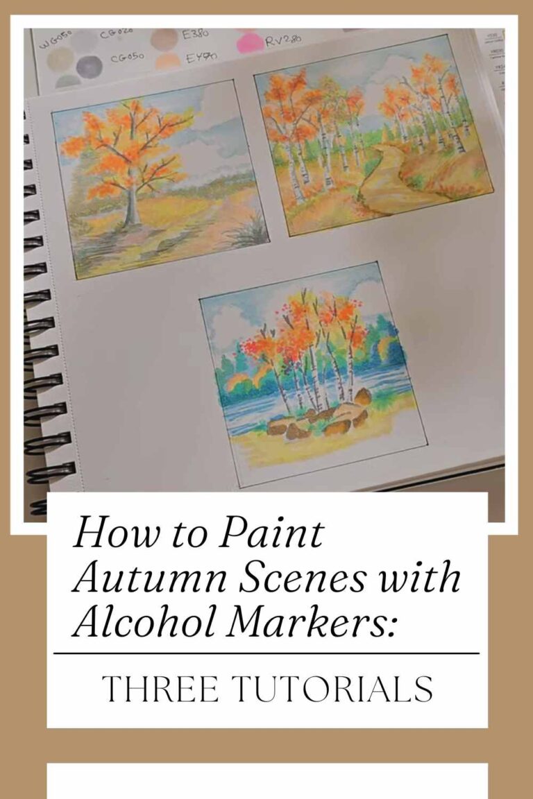 How to Paint Autumn Scenes with Alcohol Markers: Three Tutorials ...