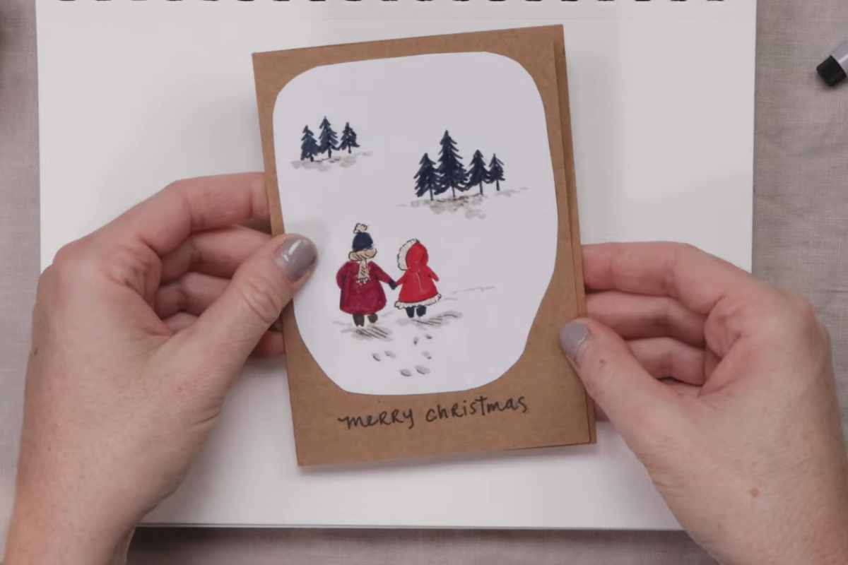 Easy Winter Wonderland Card: Doodle Art and Marker Techniques – Urbaki Art