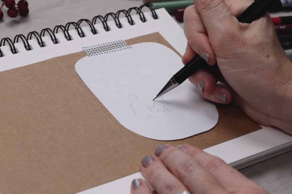 Easy Winter Wonderland Card: Doodle Art and Marker Techniques – Urbaki Art