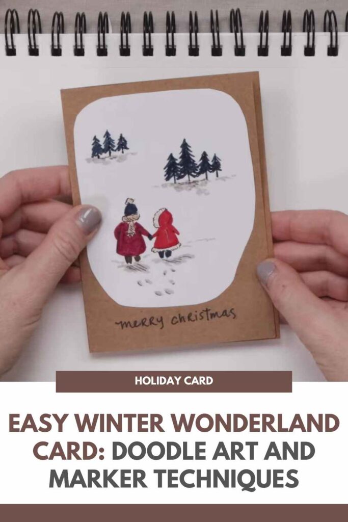 Easy Winter Wonderland Card: Doodle Art and Marker Techniques – Urbaki Art