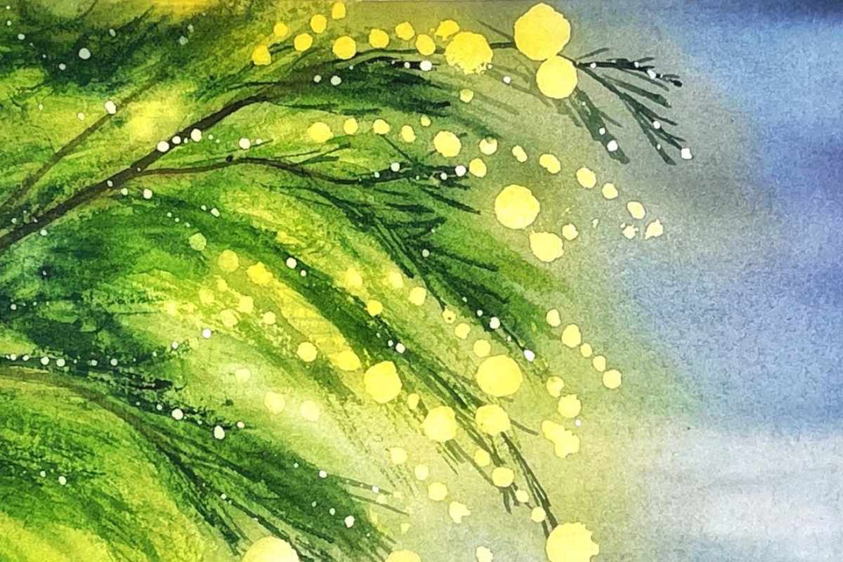 How to Create a Beautiful Bokeh Pine Tree Effect in Watercolor