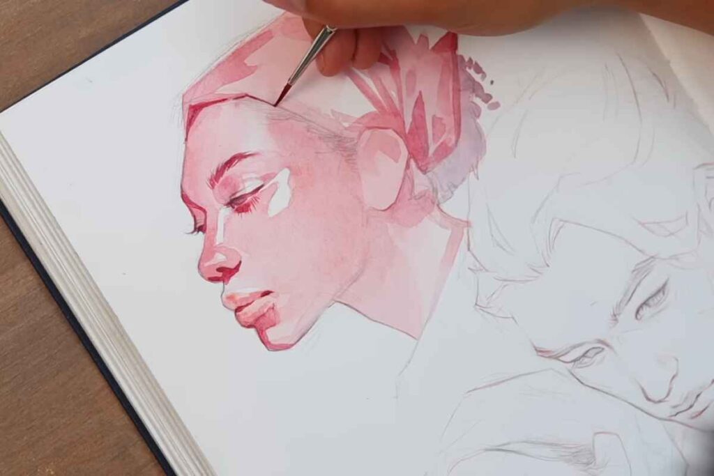 How to Paint Expressive Watercolour Portraits with Two Colours