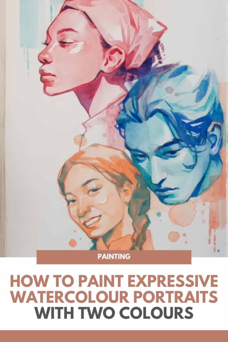 How to Paint Expressive Watercolour Portraits with Two Colours – Urbaki Art