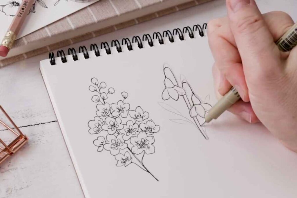 How to Create Easy Drawings of Spring Flowers: Beginner’s Tutorial ...