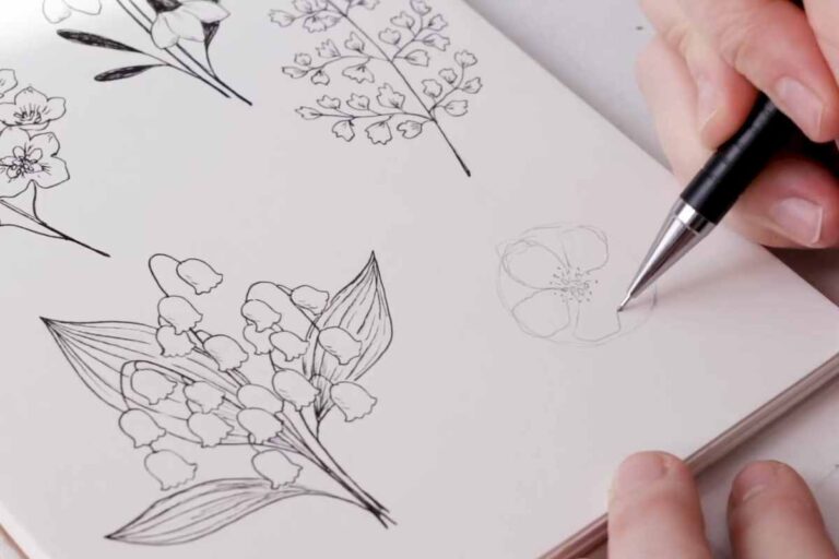 How to Create Easy Drawings of Spring Flowers: Beginner’s Tutorial ...