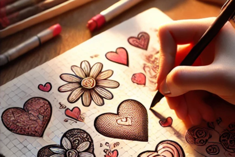 Simple Valentine's Day Doodles for Beginners and Journal Lovers