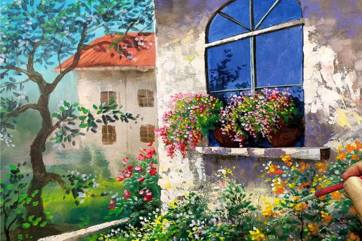 Bring Your Canvas to Life: Painting Glowing Window Lights in Acrylic