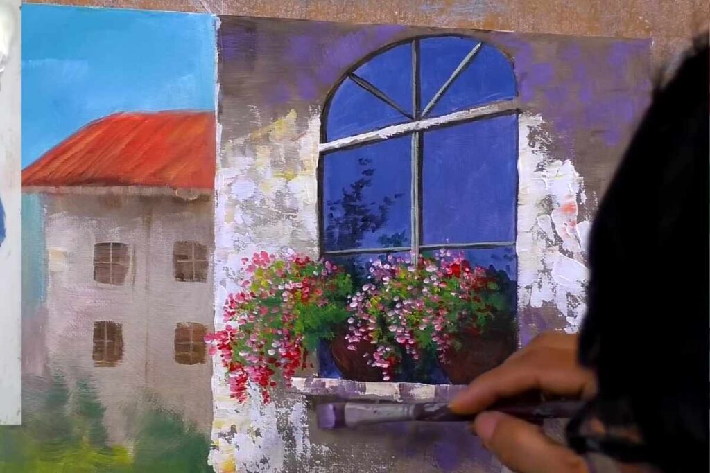 Bring Your Canvas to Life: Painting Glowing Window Lights in Acrylic