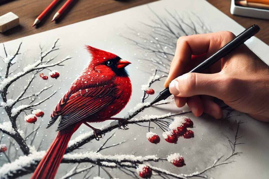 Learn to Draw a Cardinal with Simple Techniques – Urbaki Art