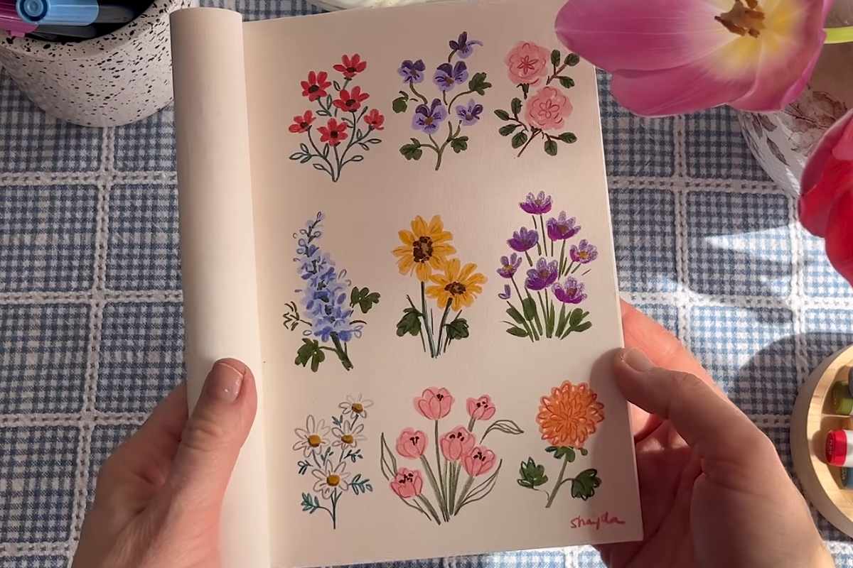Cool Easy Flower Designs To Draw On Paper