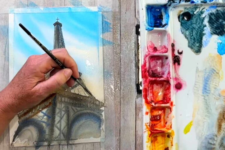 Capture Paris in Watercolor: Easy Cityscape Tutorial for All Levels