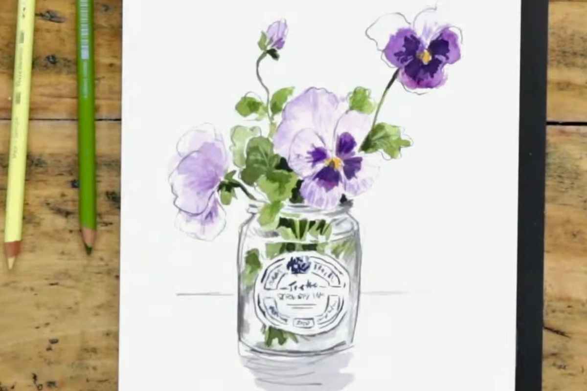 Creating a Joyful Pansy Garden Scene in Watercolor