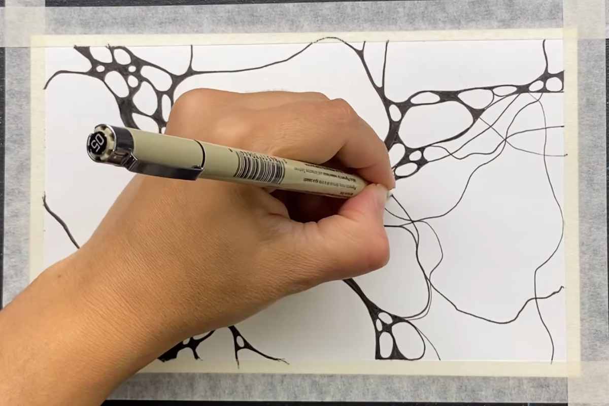 How to Paint Colorful Pebbles with Watercolor and Ink Lines