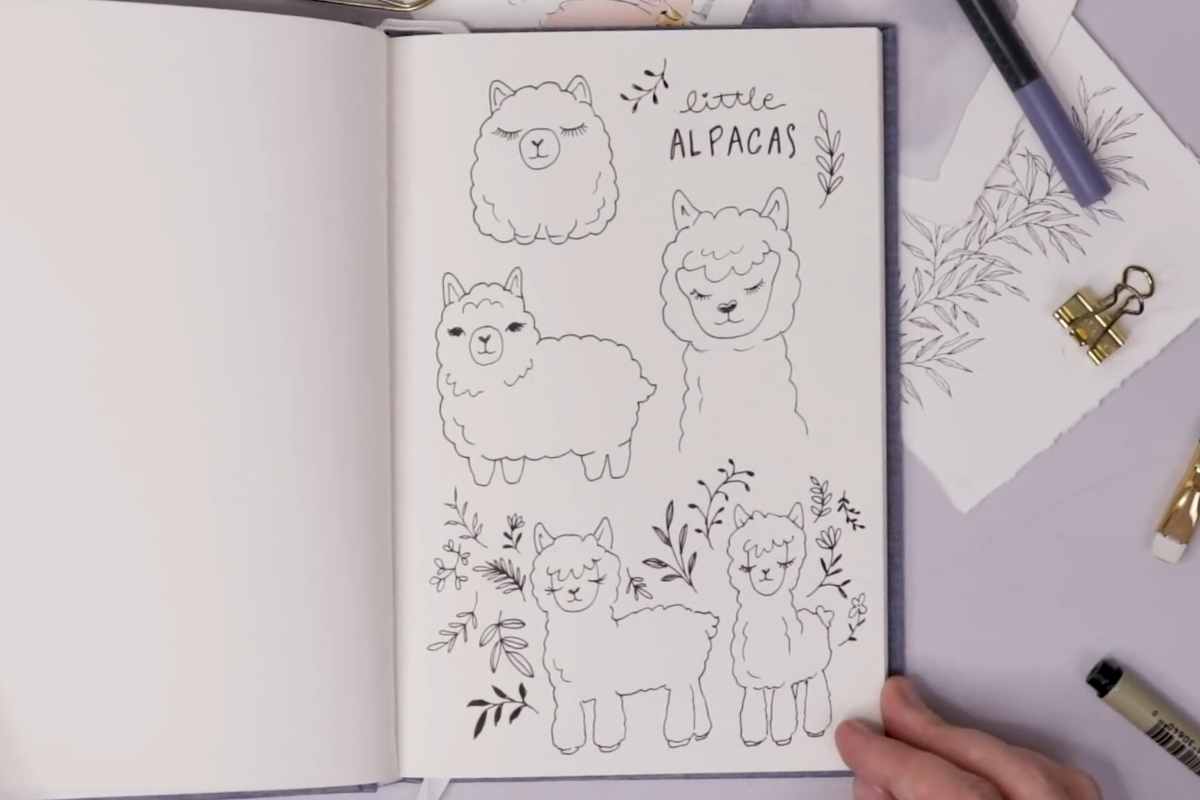 Learn to Sketch the Cutest Alpacas with Easy Doodles