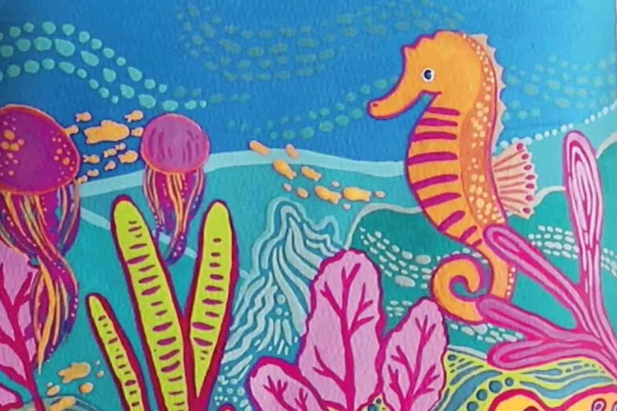 Colorful Ocean Life in Gouache: Step-by-Step Inspiration