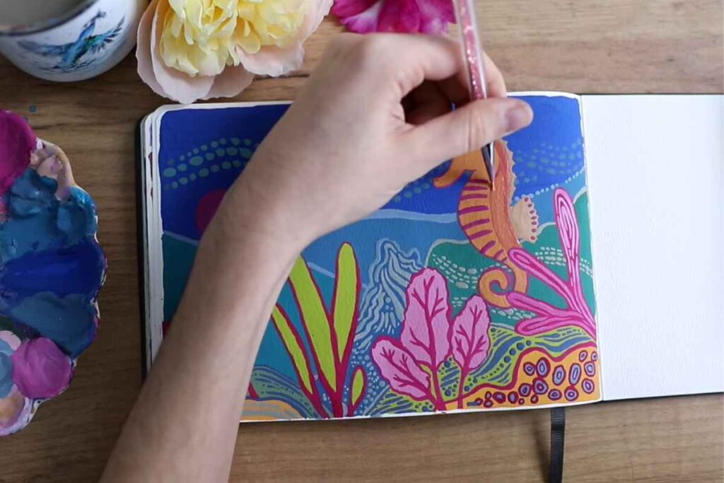Colorful Ocean Life in Gouache: Step-by-Step Inspiration – Urbaki Art