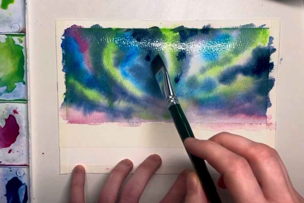 Learn to Paint the Northern Lights in Watercolor: A Simple Tutorial