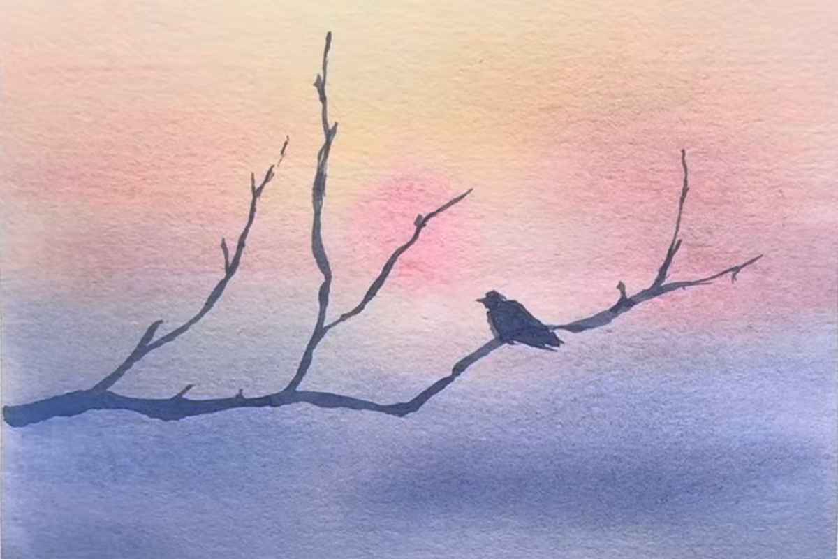 Learn to Paint a Sunset in 10 Minutes with Watercolors
