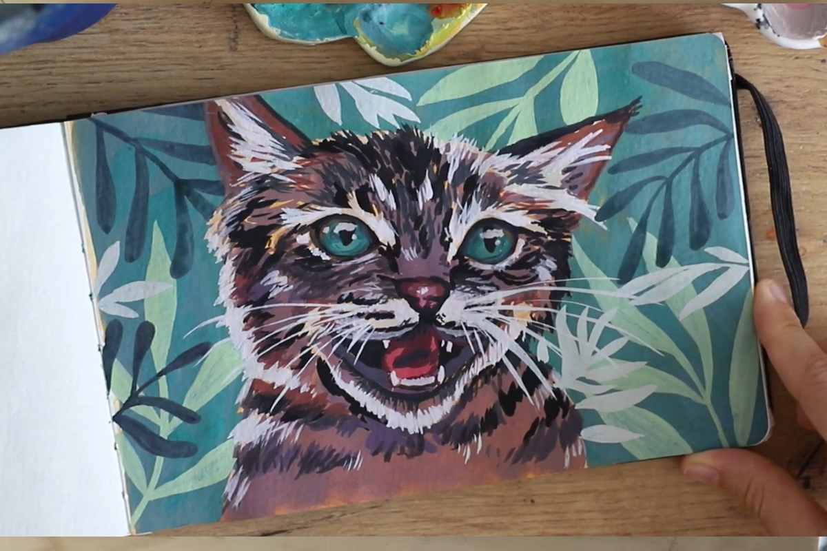 Create Stunning Cat Portraits with Gouache: Easy for Beginners
