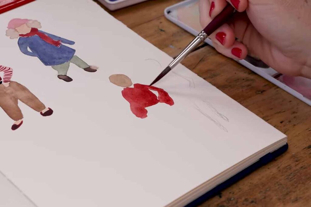 How to Illustrate People in Watercolor: Easy Tips for Beginners ...