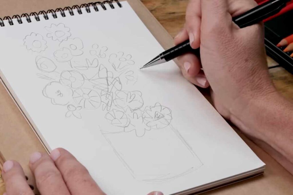 Learn to Draw a Beautiful Autumn Bouquet Using Colored Pencils – Urbaki Art