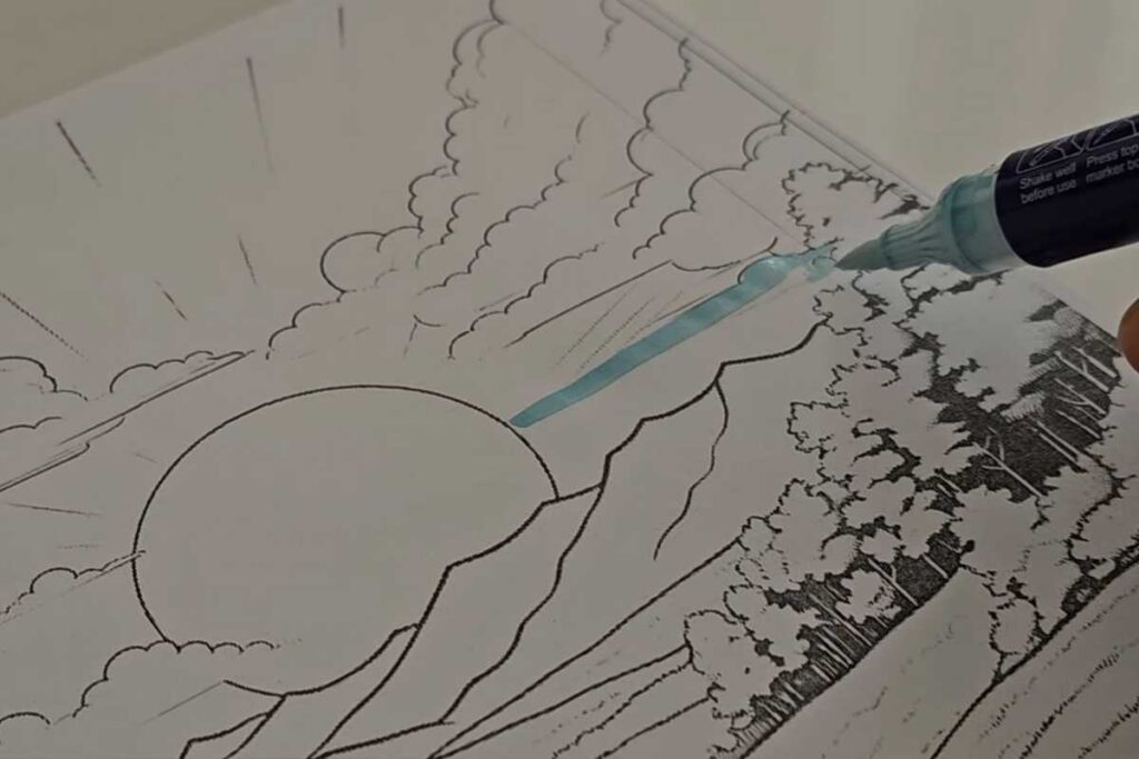 Acrylic Paint Markers Art: Beginner Landscape – Urbaki Art